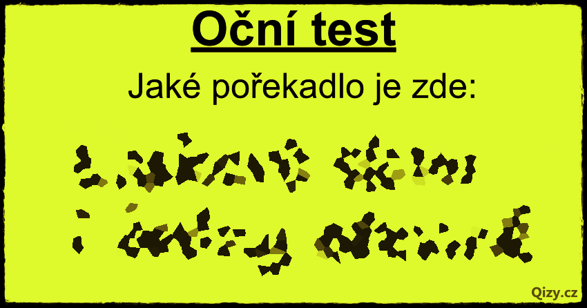 Oční test - Obrázkové hádanky